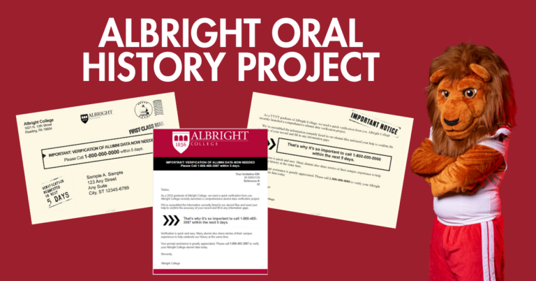 Preserving the Albright Story One Voice at a Time - Albright College News